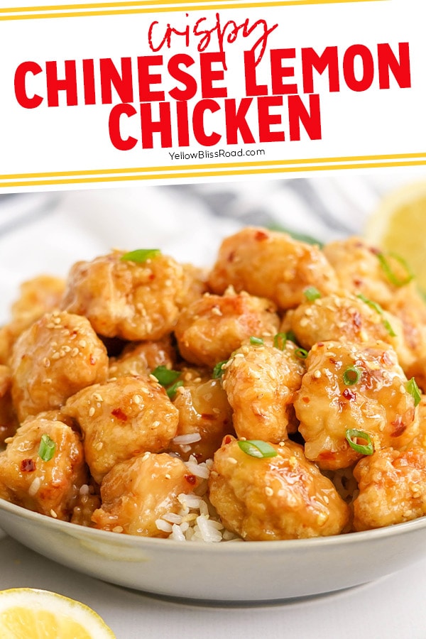 Chinese Lemon Chicken (Crispy, Sweet and Tangy) | YellowBlissRoad.com
