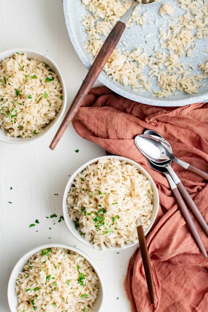 Seasoned Rice with Herbs and Garlic - Yellow Bliss Road