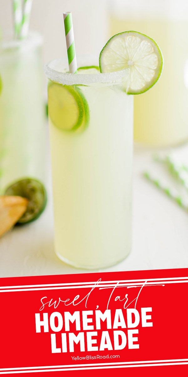 Homemade Limeade (Just 3 Ingredients!) | YellowBlissRoad.com