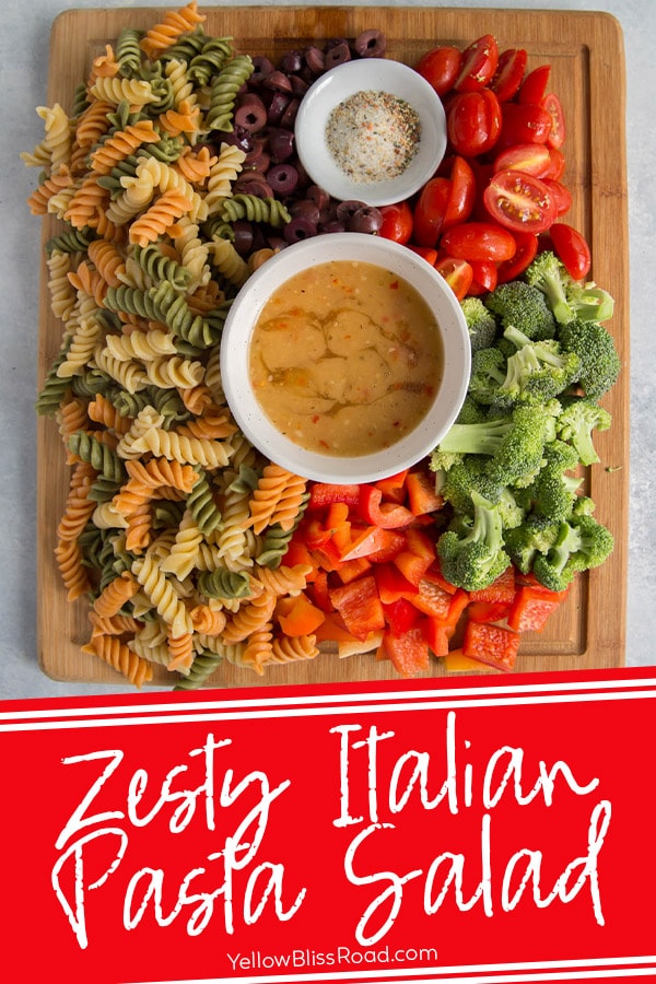 Zesty Italian Pasta Salad | YellowBlissRoad.com
