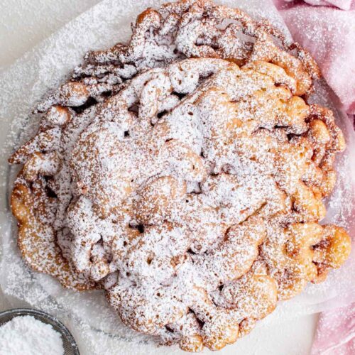 Easy Funnel Cake at Home | YellowBlissRoad.com