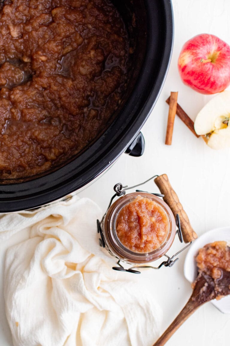 Homemade Slow Cooker Applesauce - Yellow Bliss Road