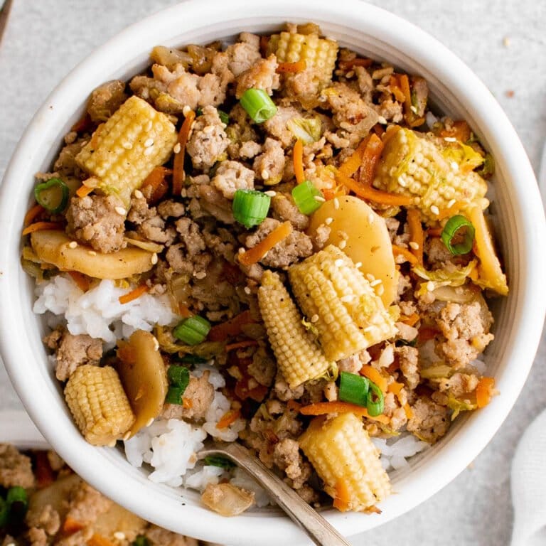Pork Stir Fry Rice Bowl - Yellow Bliss Road