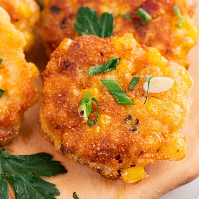 Mini Fried Corn Cakes - Yellow Bliss Road