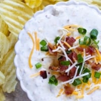 Cheesy Bacon Ranch Dip | YellowBlissRoad.com