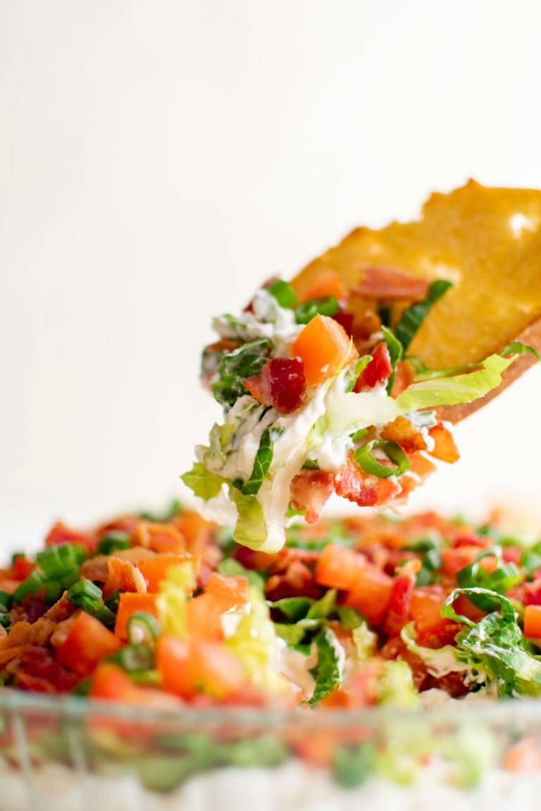 BLT Dip Recipe | Game Day Party Food | Cold Dip Appetizer