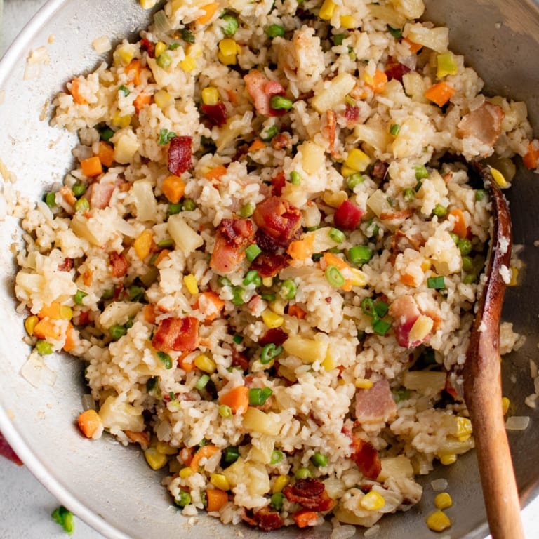 Pineapple Fried Rice with Bacon