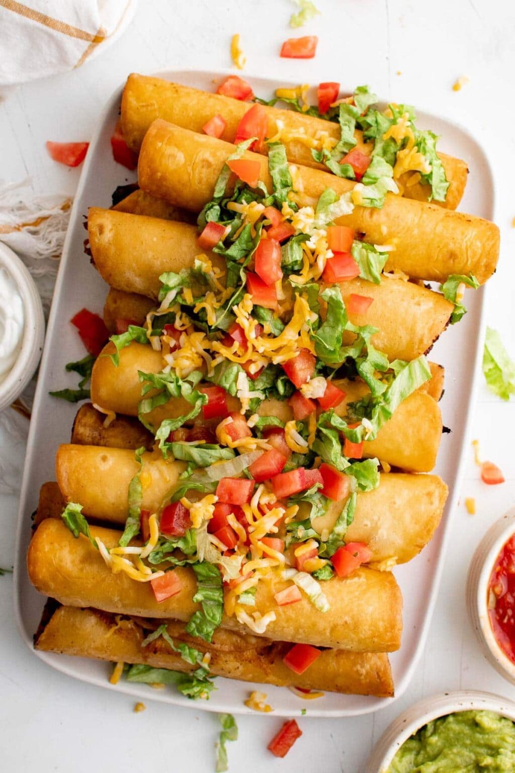 Crispy Chicken Flautas - Yellow Bliss Road