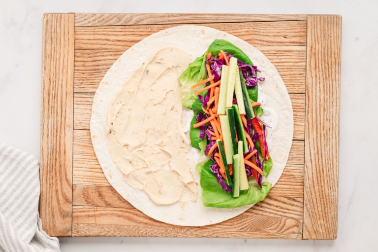 Rainbow Veggie Wraps - Yellow Bliss Road