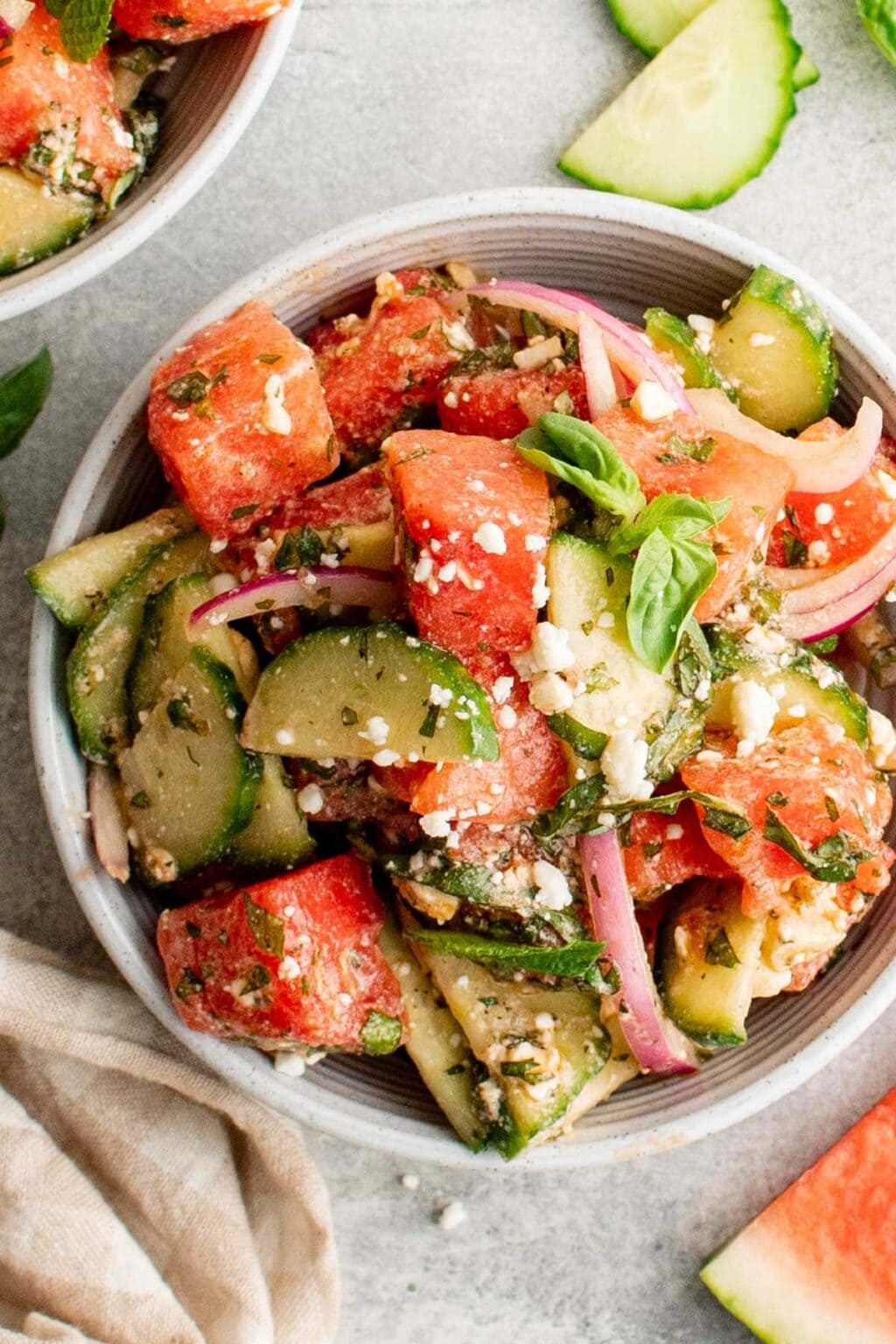 Watermelon Salad with Feta - Yellow Bliss Road
