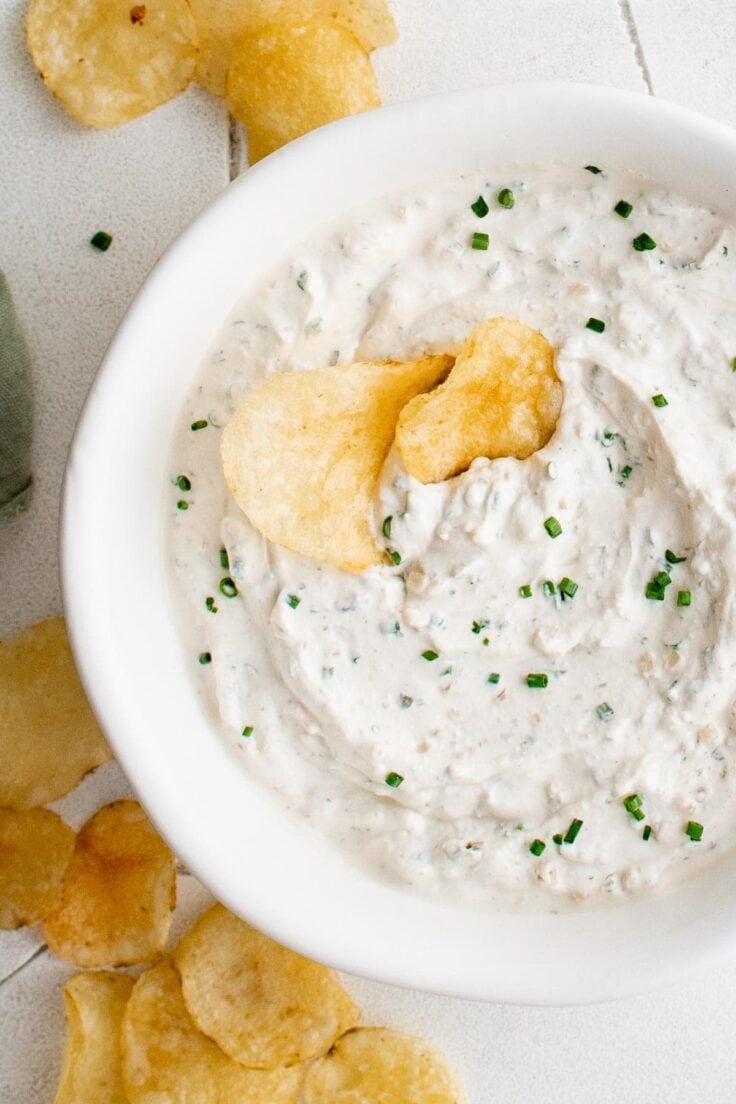 Sour Cream and Onion Chip Dip - Yellow Bliss Road