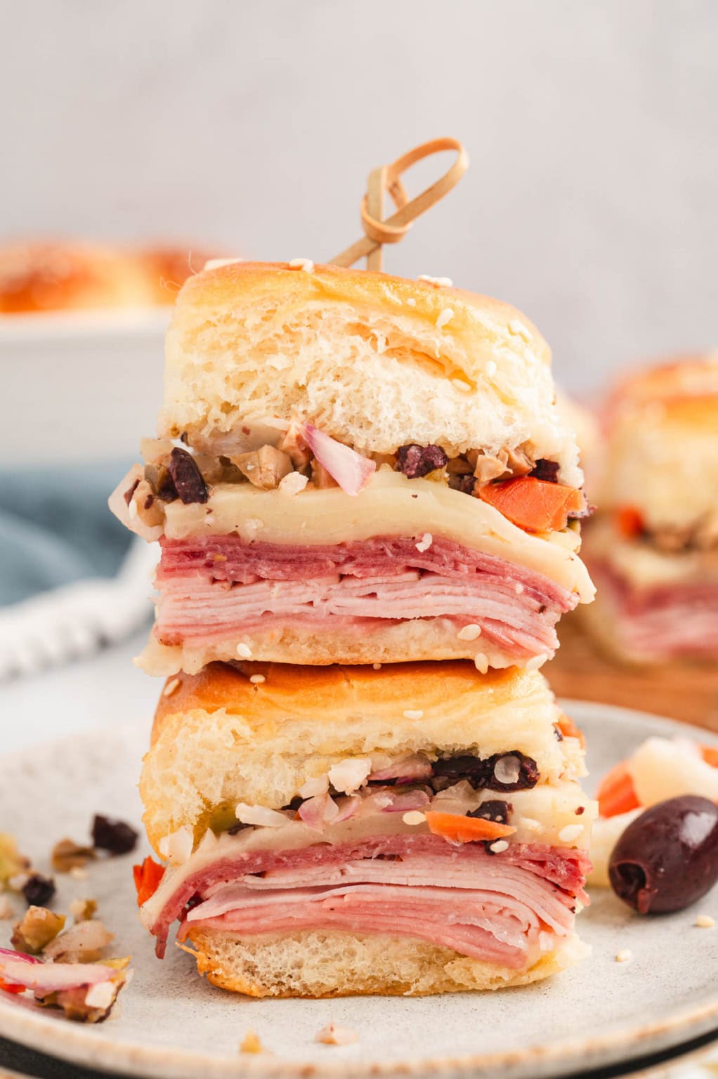 Muffuletta Sliders - Yellow Bliss Road