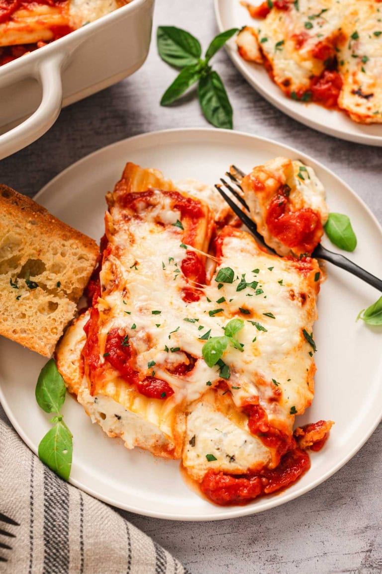 Stuffed Manicotti - Yellow Bliss Road