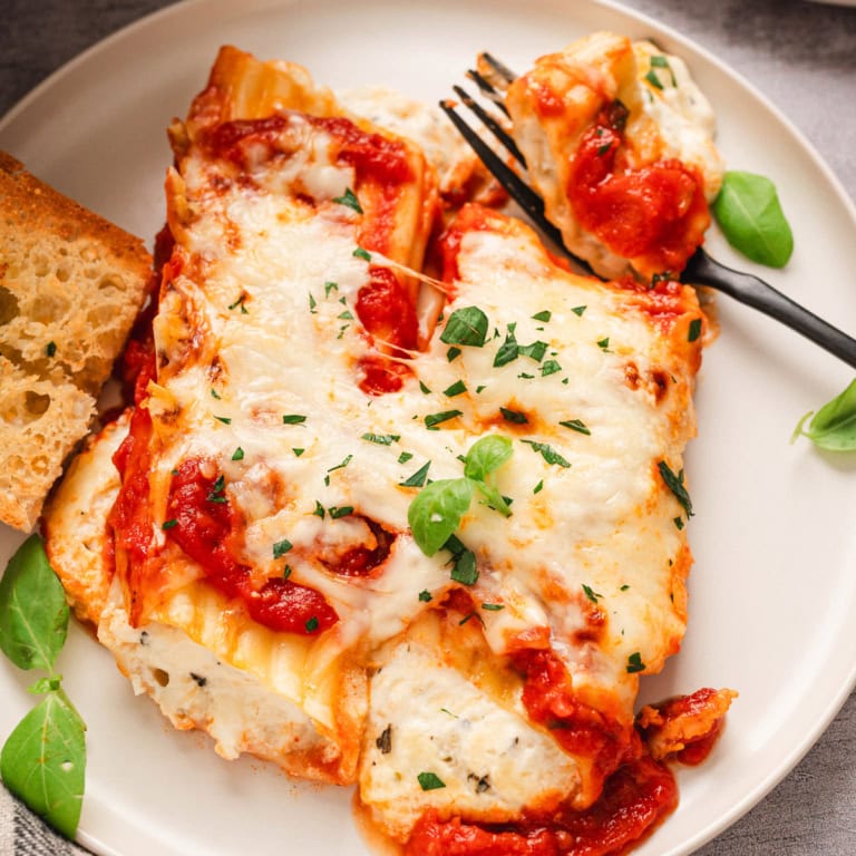 Stuffed Manicotti - Yellow Bliss Road