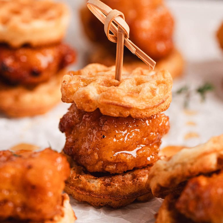 Chicken and Waffle Sliders - Yellow Bliss Road