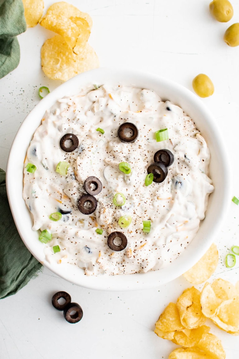 Creamy Olive Dip {Easy 10-Minute Appetizer Recipe} - Yellow Bliss Road
