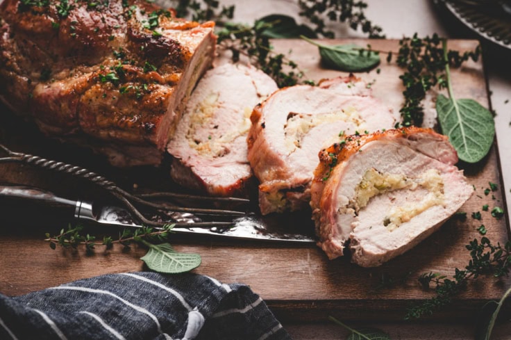 Stuffed Pork Loin with Apple Herb Stuffing {Easy Holiday Main} – Yellow ...